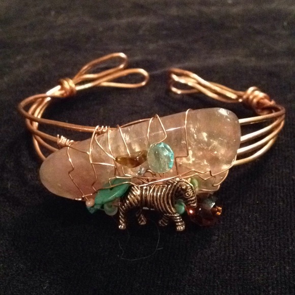 Jewelry | Quartz Stone Wire Wrapped Bracelet | Poshmark